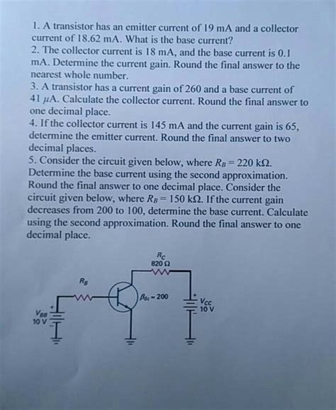 Solved A Transistor Has An Emitter Current Of Ma And A Chegg