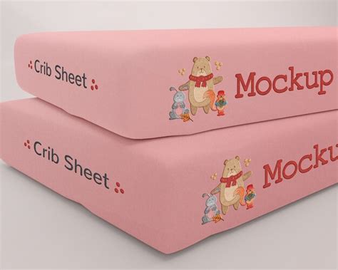 Premium Psd Crib Sheet Mockup Design