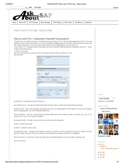 All About Sap How To Use F110 In Sap Step By Step Payments Cheque