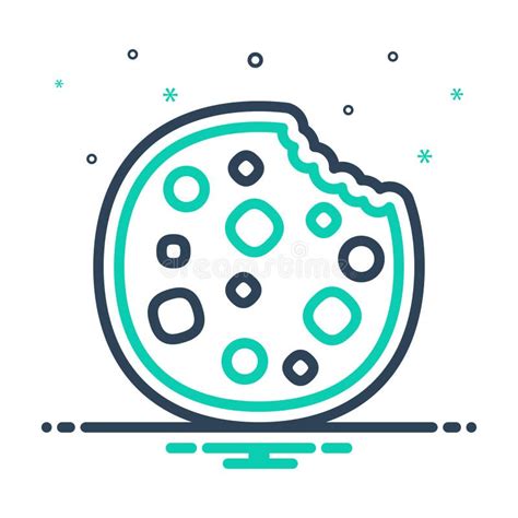 Mix Icon For Cookie Biscuit And Delicious Stock Illustration Illustration Of Logotype