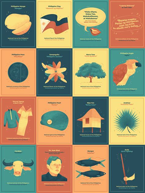 Illustration Ph National Symbols Flashcard Designs On Behance