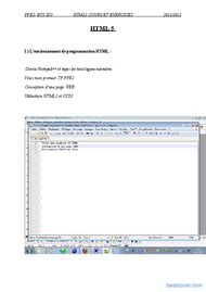 Pdf Cours Et Exercices Html Cours Et Formation Gratuit
