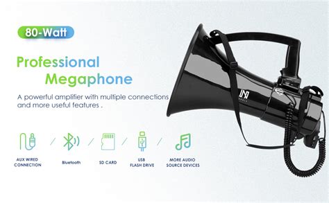Amazon MGROLX 75w Megaphone Bullhorn Loud Speaker With AUX 3 5mm