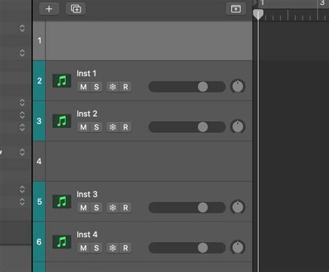Inserting Blank Track Headers For Templates Logic Pro Logic Pro Help