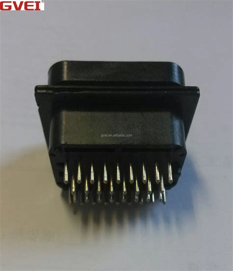 Pcb Automotive Connector Black Pa66 Gf30 Connector Straigh Pin 34p