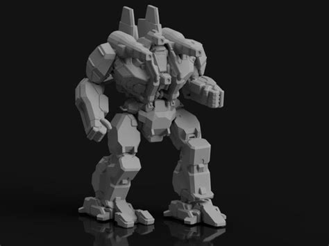 Battletech Anvil Heavy Mech With Hex Base Etsy