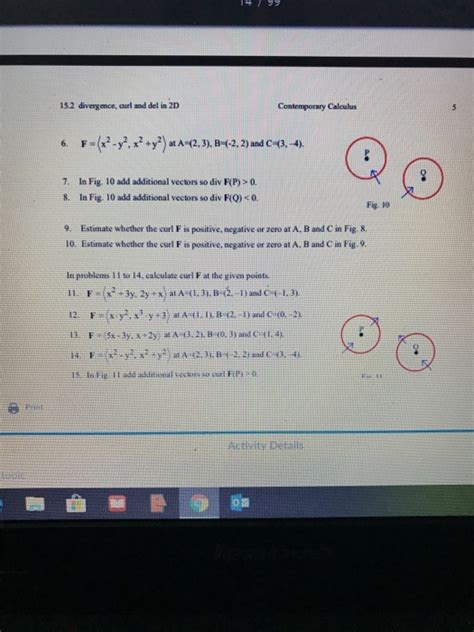 Solved Problems Estimate Whether The Div F Is Positive Chegg Com