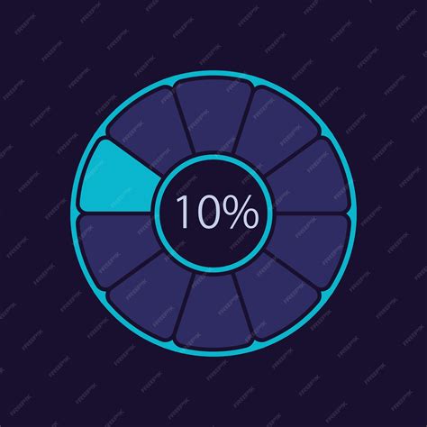 Premium Vector Donut Infographic Chart Design Template For Dark Theme