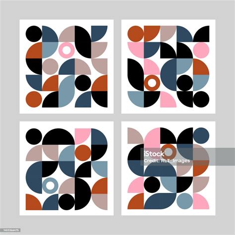 추상적인 기하학적 그래픽 올리버 시스템 Ipsumco 시리즈 바둑판에 대한 스톡 벡터 아트 및 기타 이미지 바둑판 바우하우스 0명 Istock