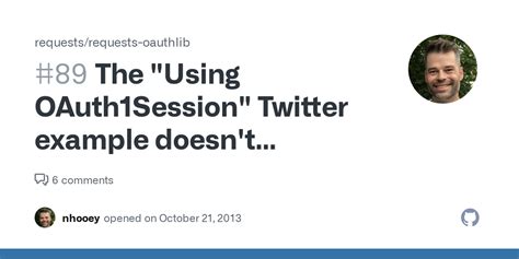 the using oauth1session twitter example doesn t actually work · issue