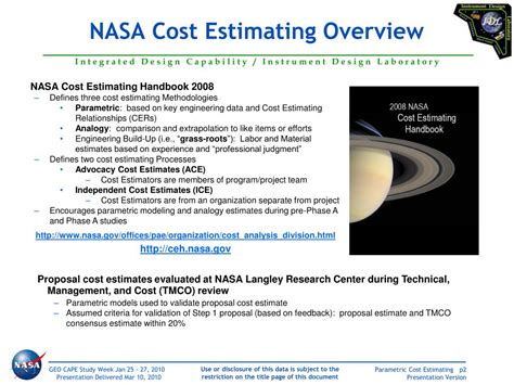Ppt Parametric Cost Modeling Bill Lawson Kara Chaprnka March 10 2010