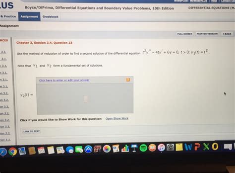 Solved Use The Method Of Reduction Of Order To Find A Second Chegg