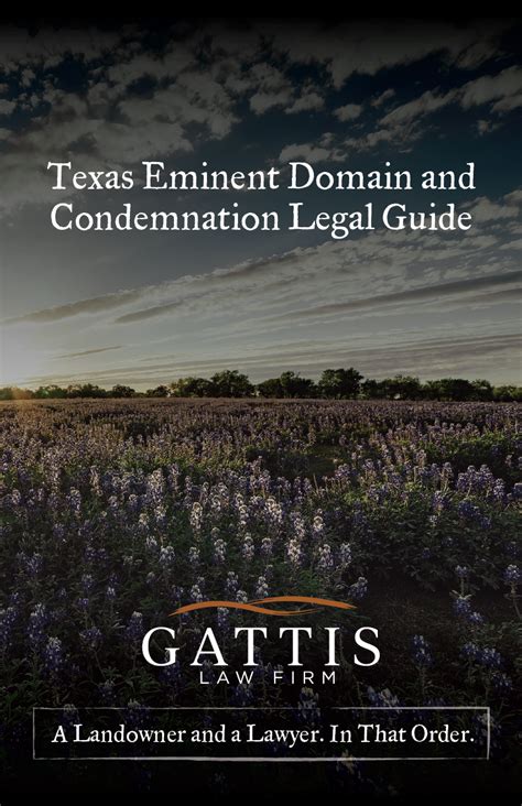 Texas Eminent Domain And Condemnation Law A Landowners Guide To
