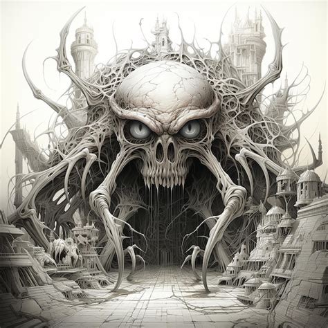 Premium Ai Image Spider Pencil Drawing