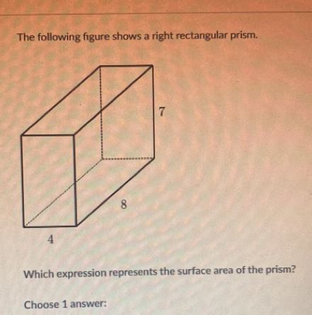 Solved The Following Figure Shows A Right Rectangular Prism Which