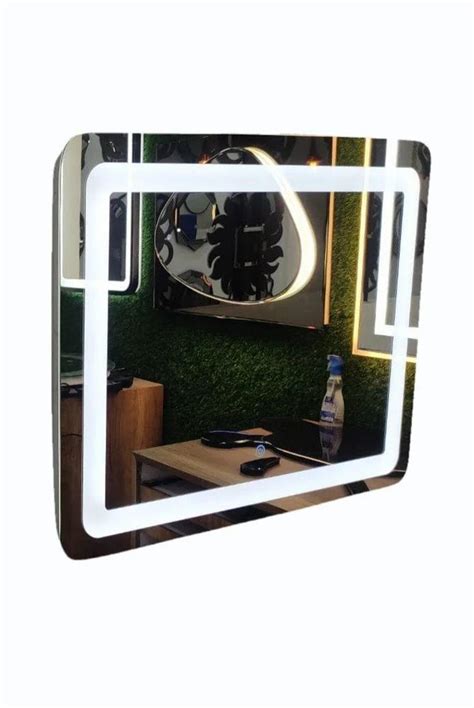 Frame Material Glass 35mm Square Led Wall Mirror For Home At ₹ 950