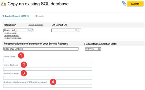 How Do I Request A Copy Of An Existing Sql Server Database Information Technology Services