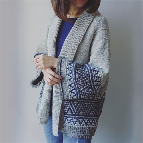 Boho Style Mosaic Cardigan Knitting Pattern By Irene Lin Slip Stitch