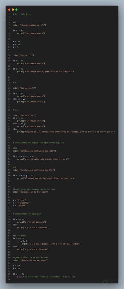 Condicionales En Python If Else And Or Y Pass