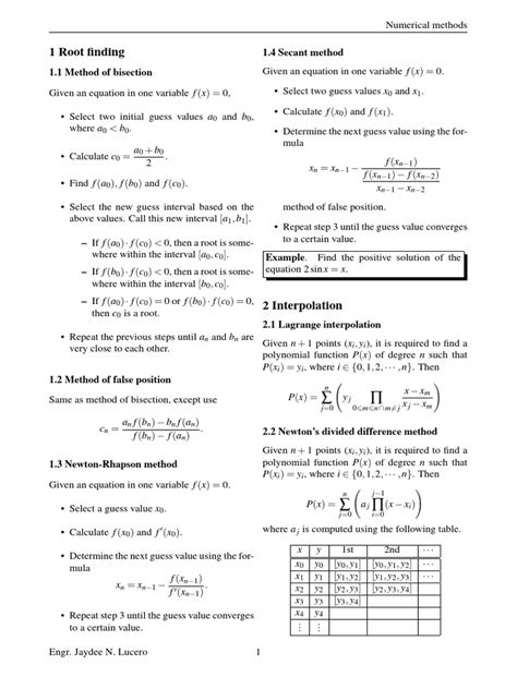 3 Numerical Methods Nov 2022 Pdf Algorithms And Data Structures