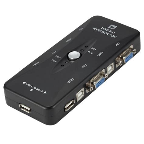 Goal VGA KV M Switch USB VGA KV M Switcher For Computers Share Monitor Keyboard Mouse