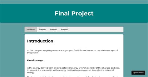 Finalproject Codesandbox