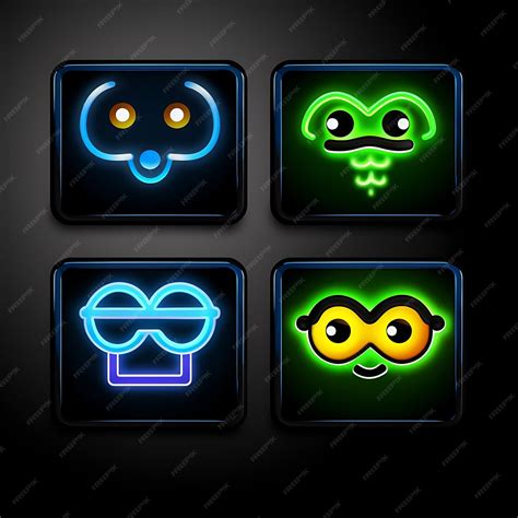 Premium Photo Neon Design Of Nerd Face Icon Emoji With Geeky Intelligent And Nerdy Expres