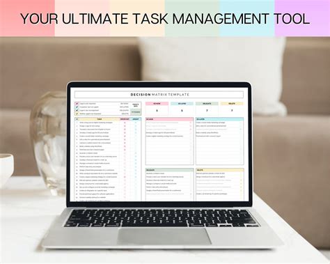 Decision Matrix Spreadsheet Prioritise And Manage Tasks