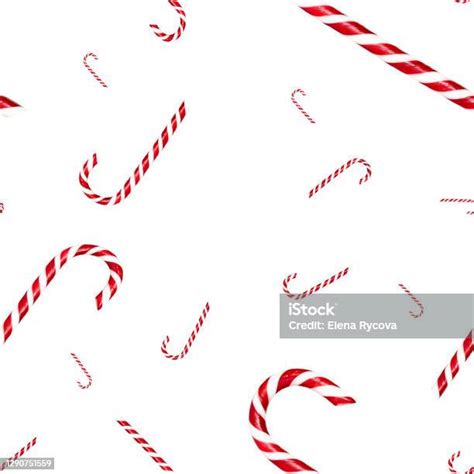 흰색 배경에 고립 된 크리스마스 사탕 지팡이 원활한 패턴 0명에 대한 스톡 사진 및 기타 이미지 0명 12월 개념 Istock