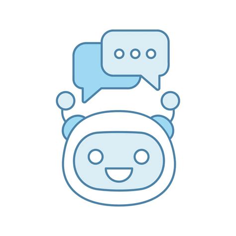 Chatbot With Speech Bubbles Color Icon Modern Robot Talkbot Typing