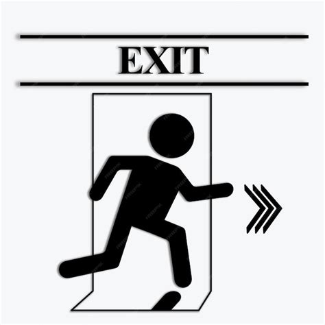 Premium Vector Icon Exit Signage Emergency