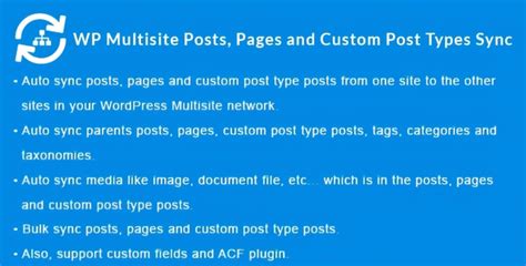 Wordpress Multisite Posts Pages And Custom Post Type Posts Sync 140