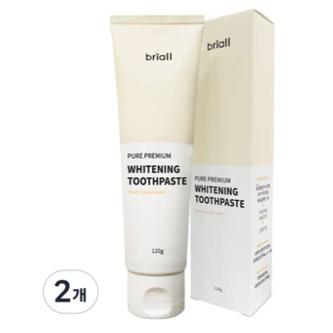 Pasta De Dente Branqueadora Briall Pure Premium 120g 2 Unidades Popular Na Coreia Saúde
