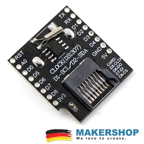 Data Logger Shield Ds Microsd Slot Wemos F R D Mini Nodemcu