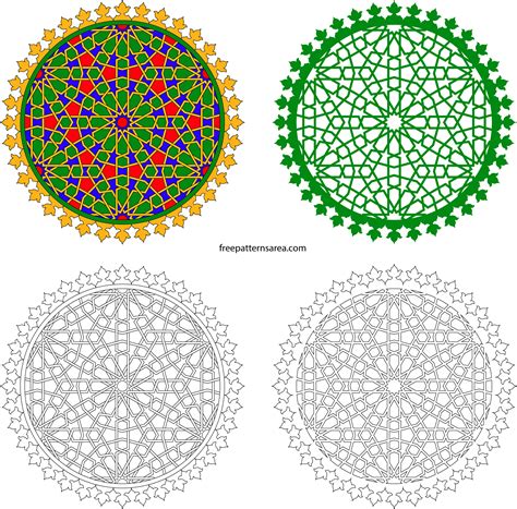 Detail Islamic Pattern Cdr Koleksi Nomer