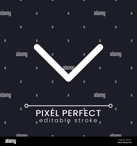 Scroll Down Pixel Perfect White Linear Ui Icon For Dark Theme Stock Vector Image And Art Alamy