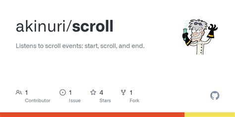 GitHub Akinuri Scroll Listens To Scroll Events Start Scroll And End