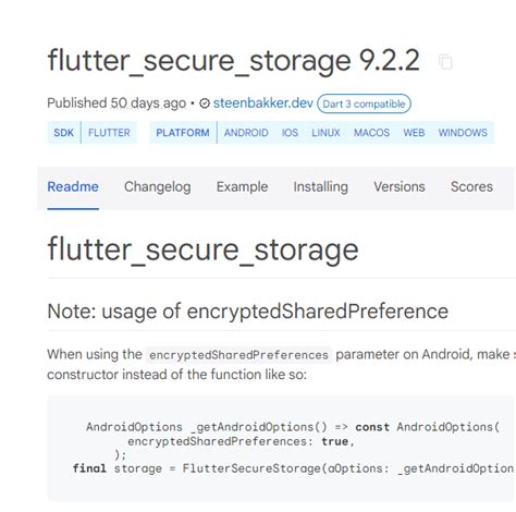 [flutter] flutter secure storage ①storage read