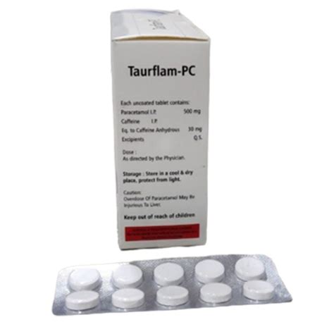 500mg Paracetamol Caffeine Tablet Dose Strength 100mg Packaging Size