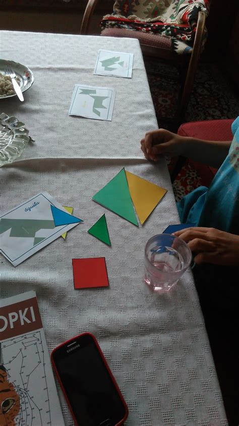 Ania mama Agnieszki Tangram gra logiczna dla całej rodziny szablony do druku