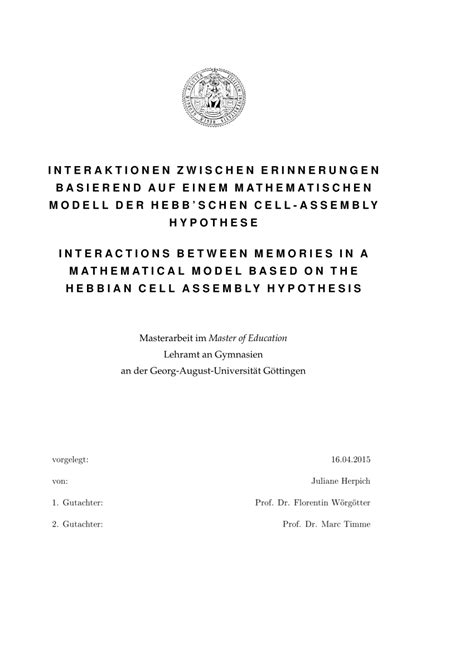 pdf interactions between memories in a mathematical model based on
