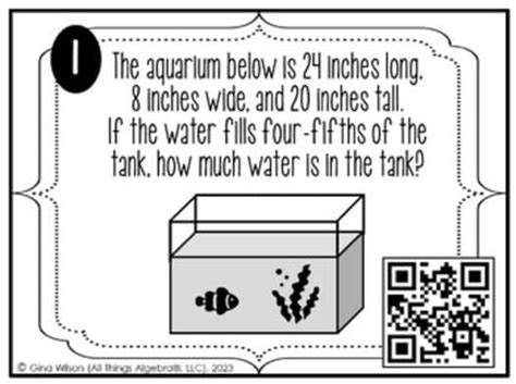 Volume And Surface Area Applications Task Cards By All Things Algebra