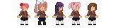 Ddlc Girls Sprites By Lordelpresidente On Deviantart