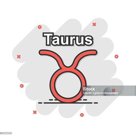 Vector Cartoon Stier Sternzeichen Symbol Im Comicstil Astrologie
