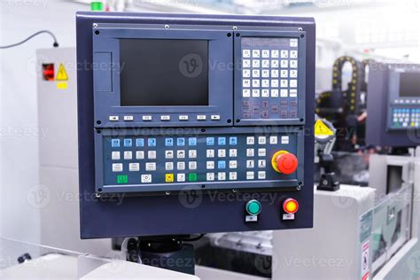CNC Machine With Controller Console In Factory Stock Photo At Vecteezy