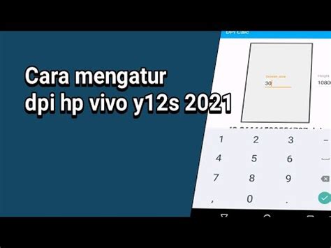 Cara Mengatur Dpi Hp Vivo Y S Youtube