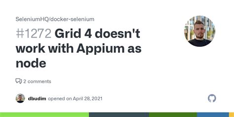 Grid 4 Doesnt Work With Appium As Node · Issue 1272 · Seleniumhqdocker Selenium · Github