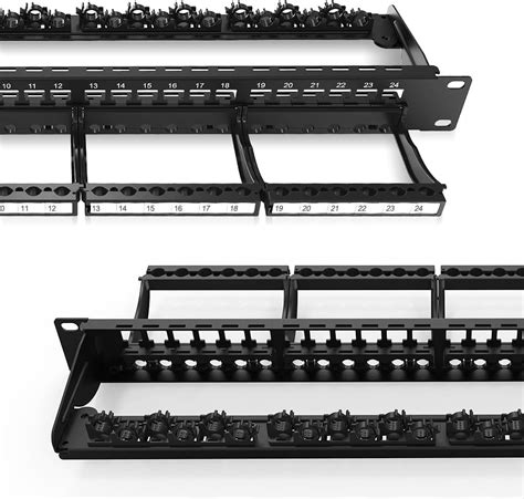 Enmane Patch Panel 24 Port Blank Keystone Patch Panel Rj45