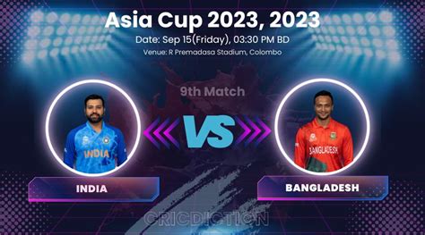 Fantasy Tips India Vs Bangladesh Asia Cup 2023 Super Fours 6th