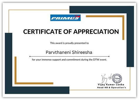 Sireesha P On Linkedin Appreciation Dtw Success